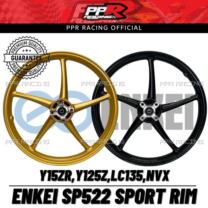 RIM Sukan, ENKEI SP522, Warna Hitam dan Emas, Sesuai untuk Y15 ...