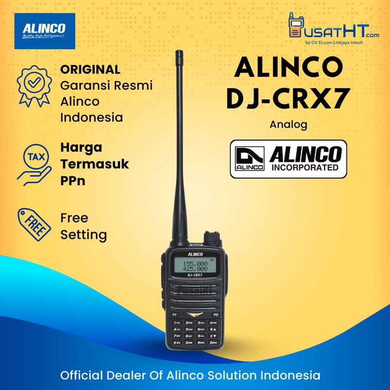 Radio HT Handy Talky ALINCO DJ-CRX7 / CRX 7 DUALBAND VHF/UHF Garansi ...
