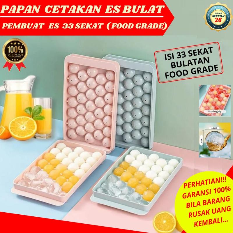 Cetakan Es Batu Bulat 33 Sekat Slot Ukuran Besar Jumbo Slot - Shop ...