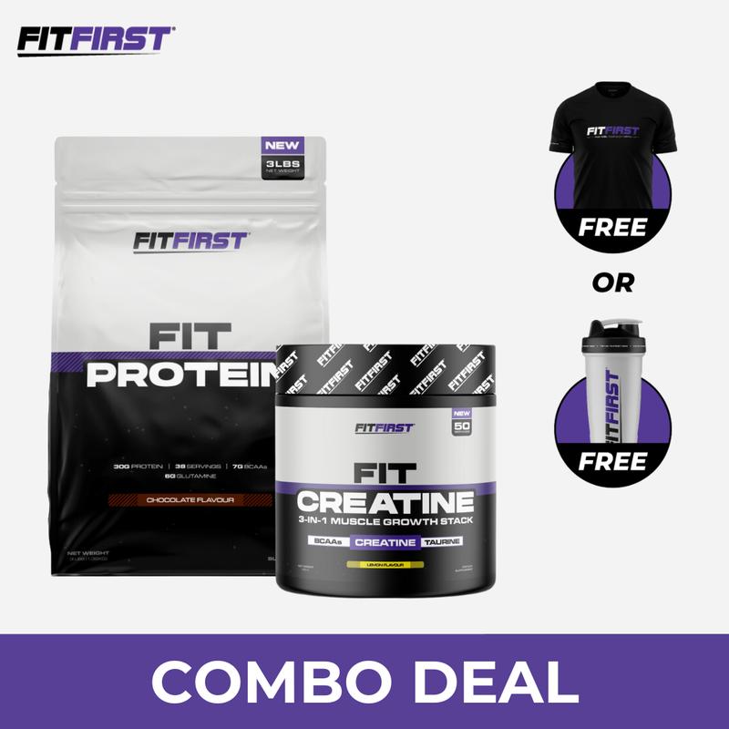 Fit First KOMBO - Fit Protein 3lbs + Fit Creatine 50 hidangan, - TikTok ...