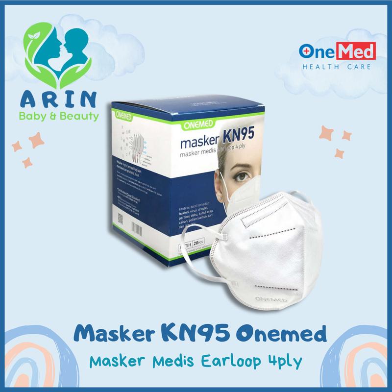 Masker Medis KN95 Onemed Earloop 4ply Isi 20 pcs/box Hitam-Putih - Shop ...