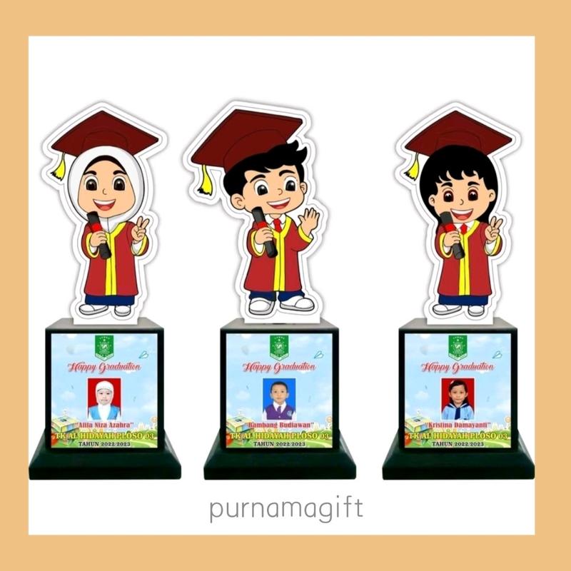 PIALA WISUDA AKRILIK (Tatakan+Stiker+Mika) - Shop | Tokopedia