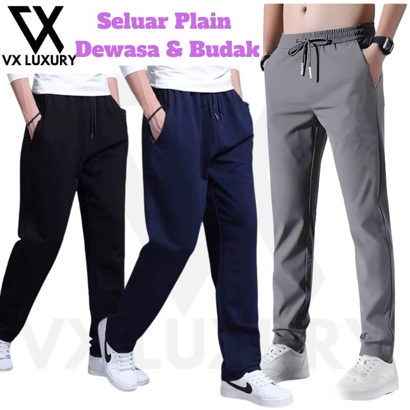Seluar Panjang Dewasa & Kanak Seluar Bahan Polyester 85% + Cotton ...