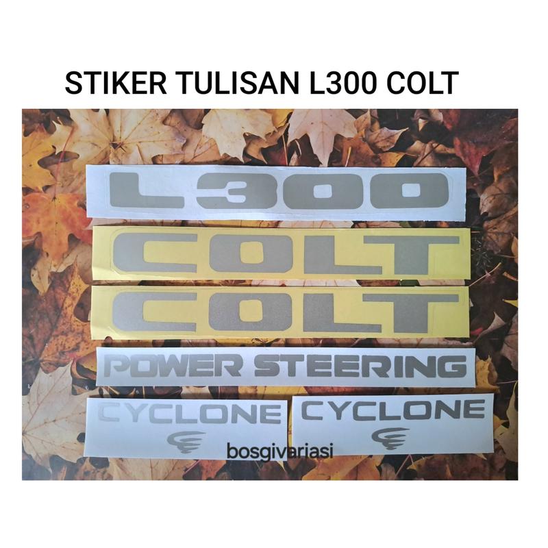 Stiker L300 colt power steering cyclone / stiker tulisan L30 - Shop ...