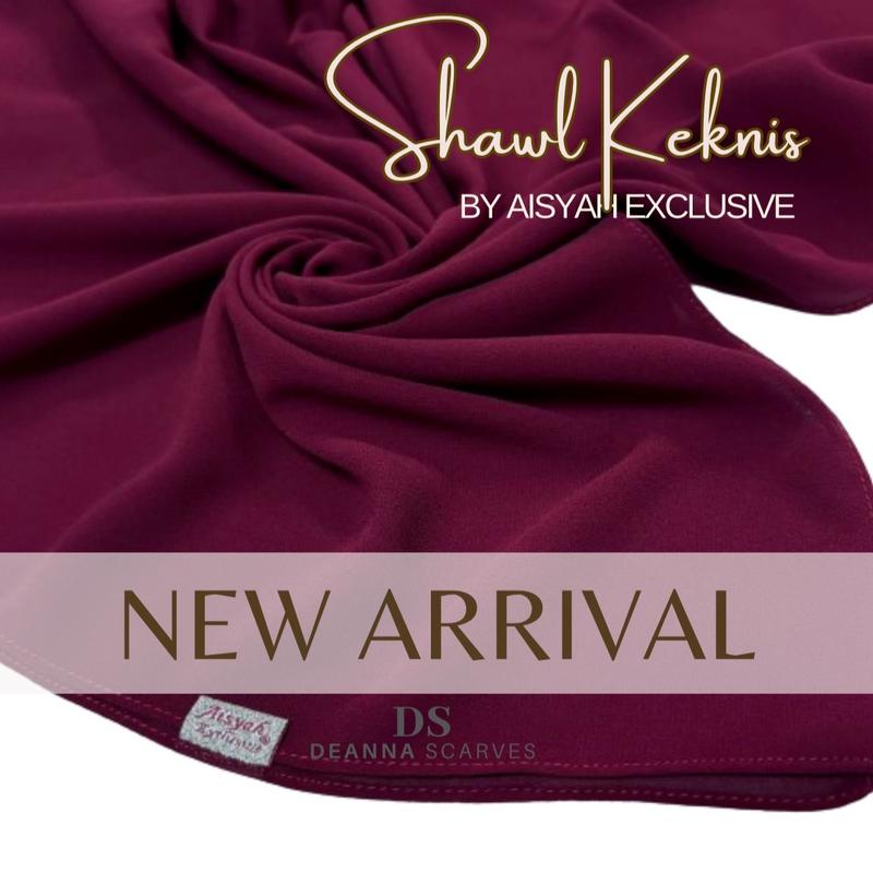 SHAWL KEKNIS (HEAVY CHIFFON) 1.8M BY AISYAH EXCLUSIVE - TikTok Shop ...