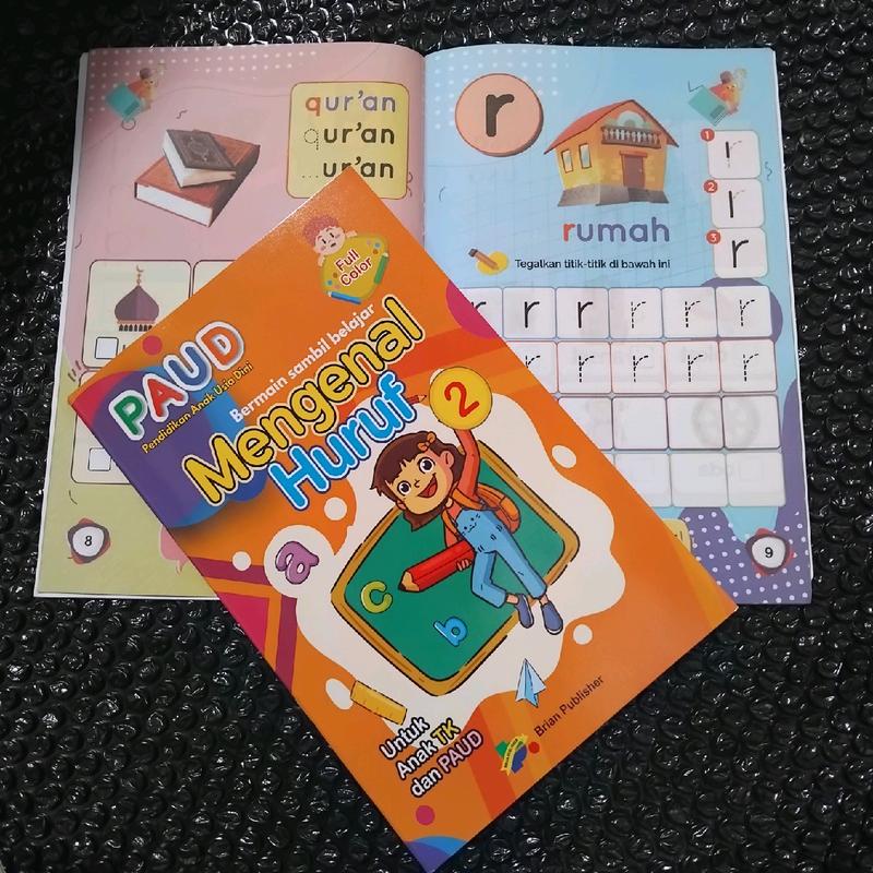 Buku PAUD Bermain Sambil Belajar Mengenal Huruf 1 2 Full Color - BP ...
