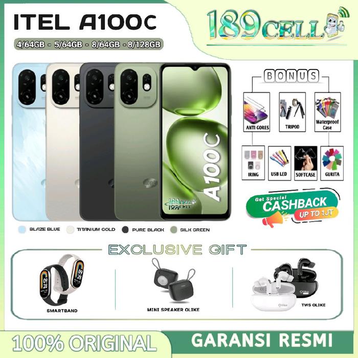Promo ITEL A100C [3/64GB] [4/64GB] - Unisoc T7100 Octa-core, 5000mAh ...
