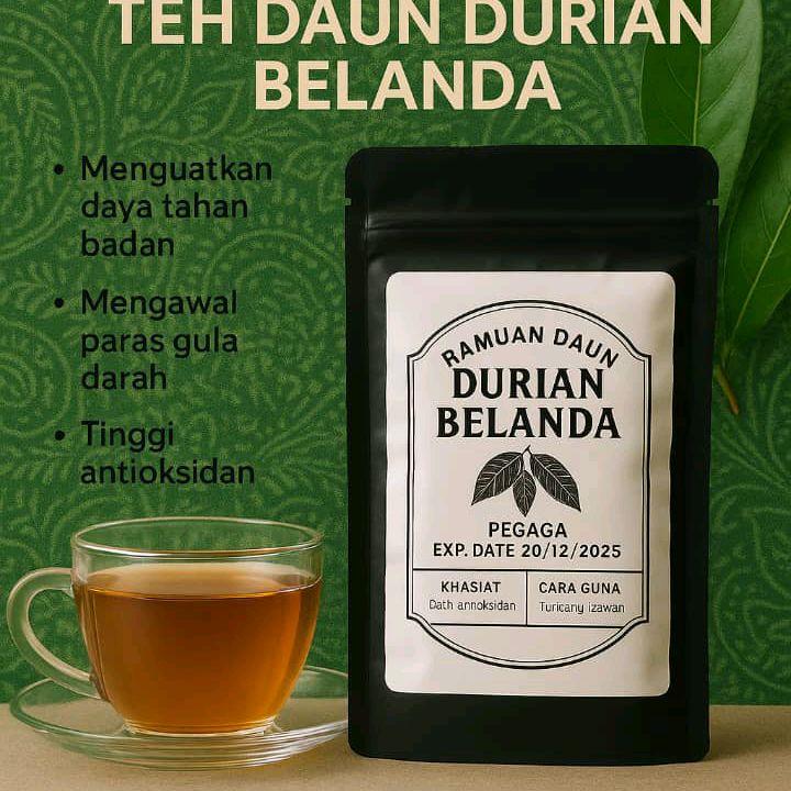 35 Uncang Teh Daun Durian Belanda Original - TikTok Shop Malaysia