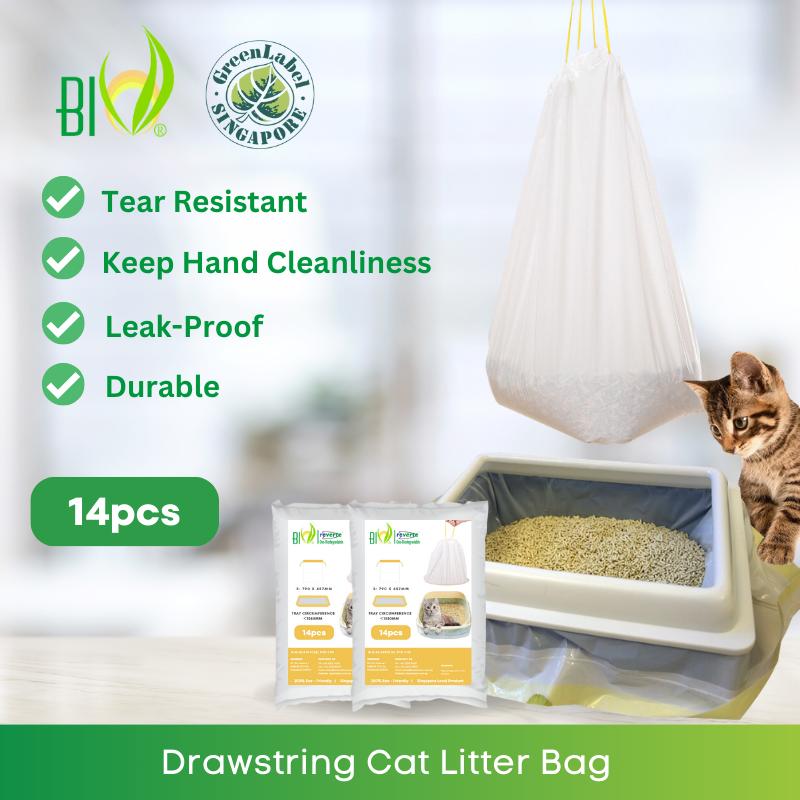 BIO Drawstring Cat Litter Bag/Waste Bag/Cat Litter Liner Durable ...