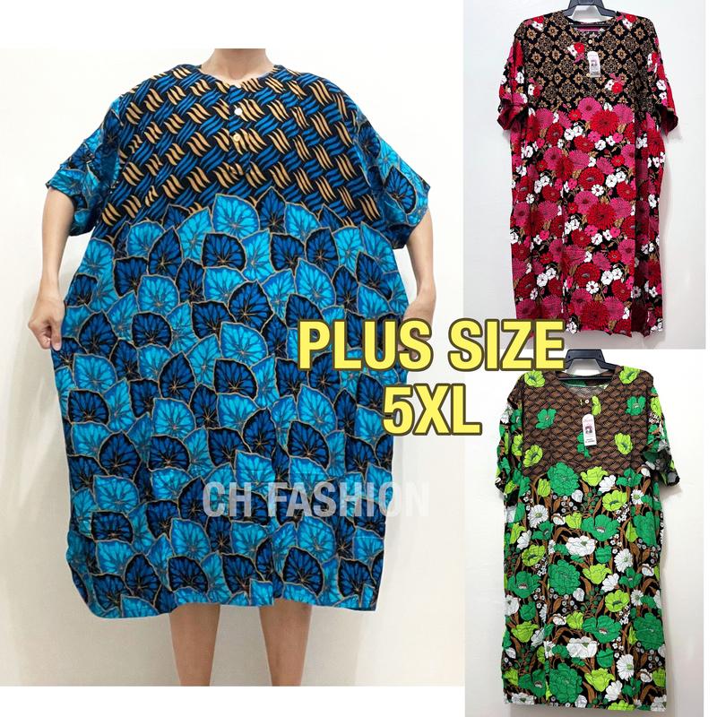 Batik Dress BIG Size Women Nighty Plus Size 5XL Jumbo Night Dress ...