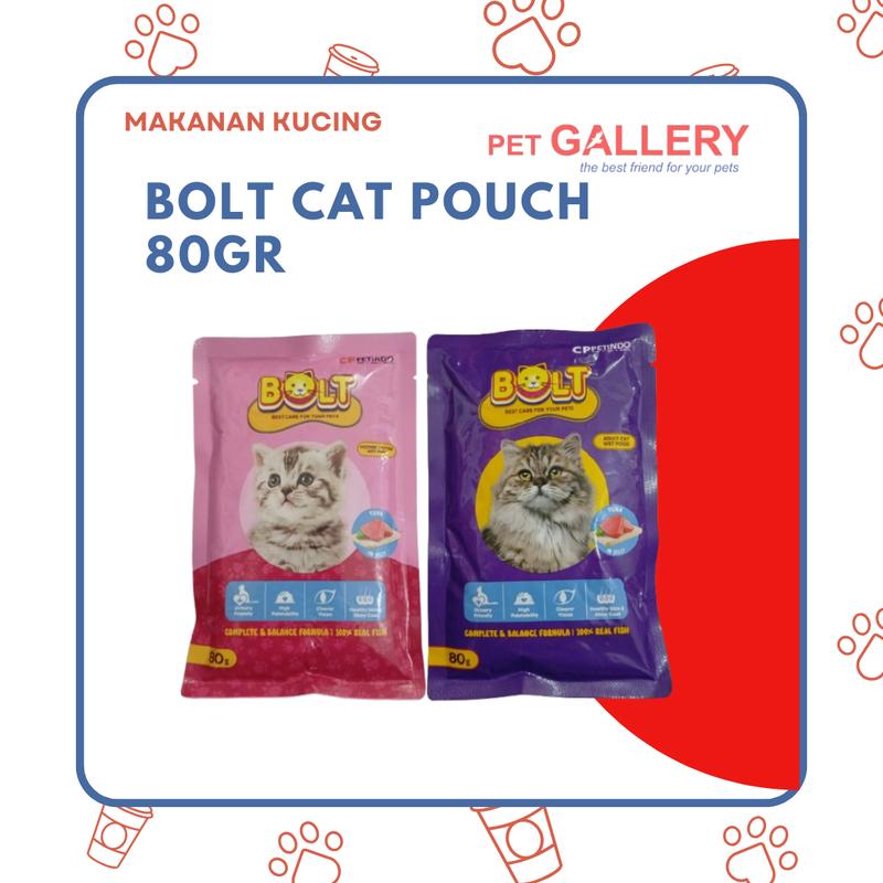 BOLT CAT POUCH WET FOOD 80GR MAKANAN BASAH - Shop | Tokopedia