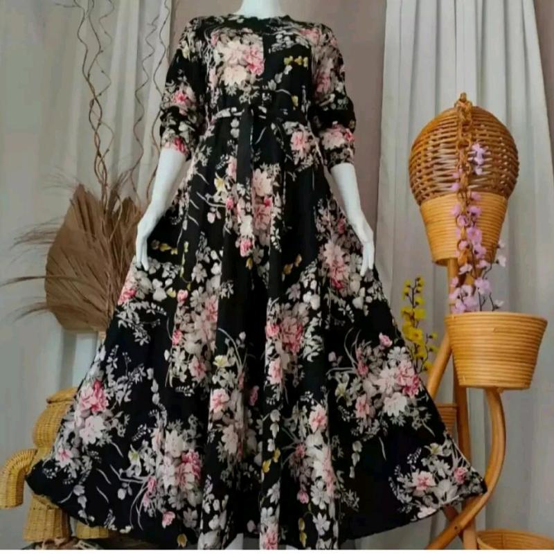 GAMIS KATUN BUNGA TERBARU//GAMIS BUNGA SAKURA - Shop | Tokopedia