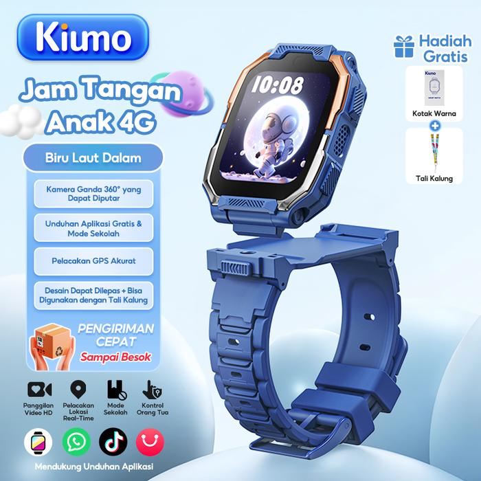 Promo KIUMO Jam Tangan Pintar Anak dengan Panggilan Video 4G Tahan Air ...