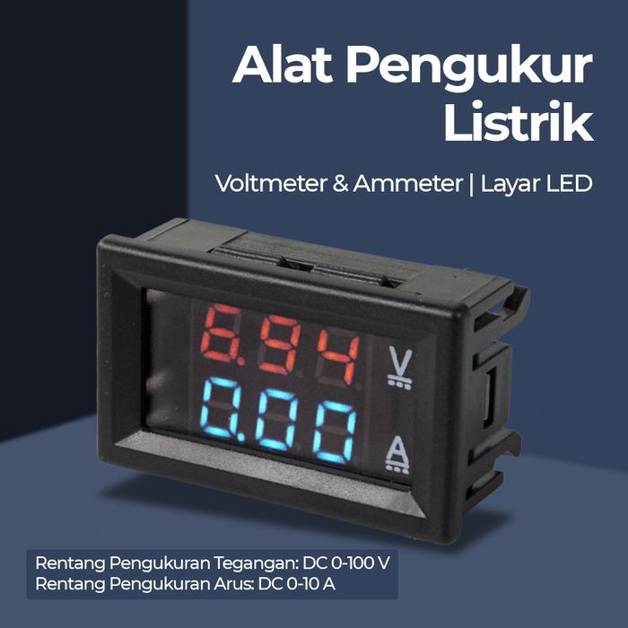 Jual Alat Pengukur Listrik Voltmeter Ammeter Electric DIY LED Display ...