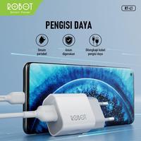 Promo ROBOT Charger RT-L1 Single Port Quick Charging Free Cable Micro ...