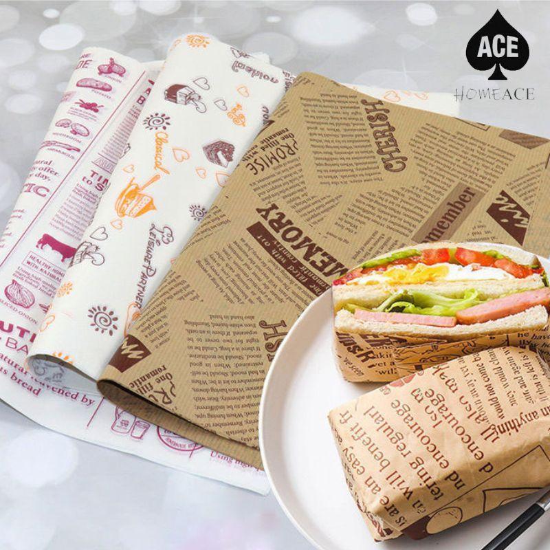 Printed Grease Proof Paper Bento Cake Paper Food Wrapper Foo - TikTok ...