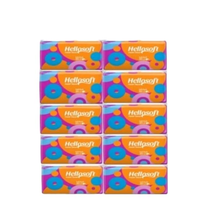 10 Pack Tissue Tisu Hellosoft 180 Sheet 2ply Facial Wajah - Hemat ...