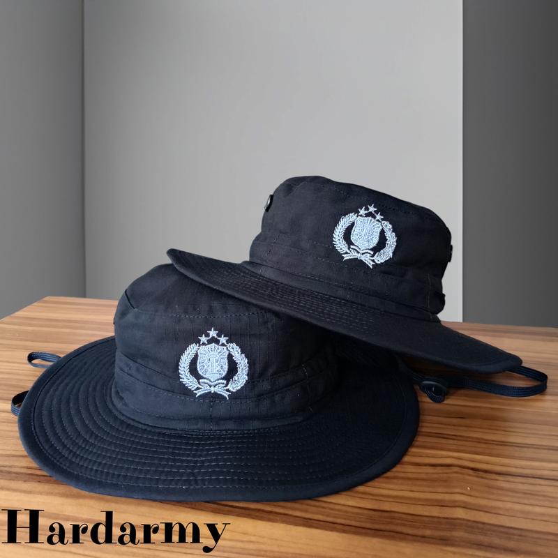Terbaru//Topi Rimba Bordir tebal | Topi Rimba Ribstop hitam | Topi ...