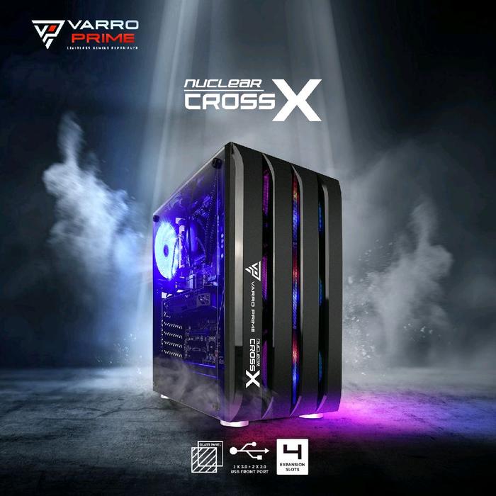 Jual CASING PC GAMING VARRO NUCLEAR CROSS X - Putih - Jakarta Utara ...