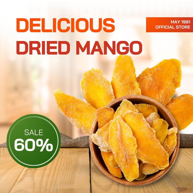 Mangga Kering Lembut dan Fleksibel, Manis Semulajadi, Tanpa Serat ...