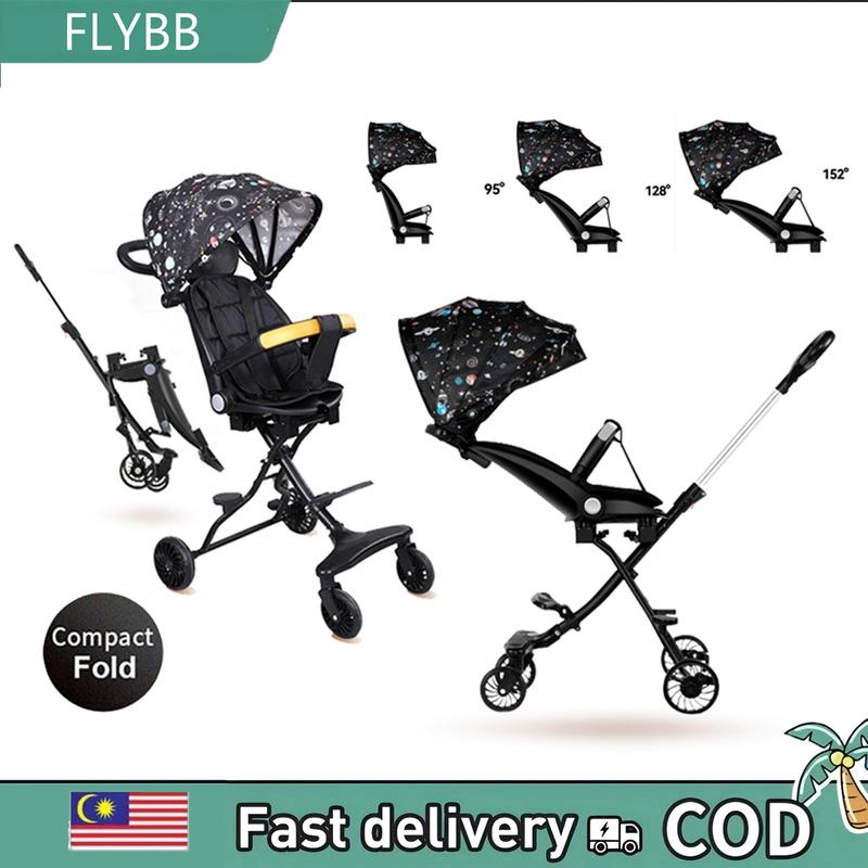 Two-Way Stroller Foldable Light Weight Stroller Comfortable Seating ...