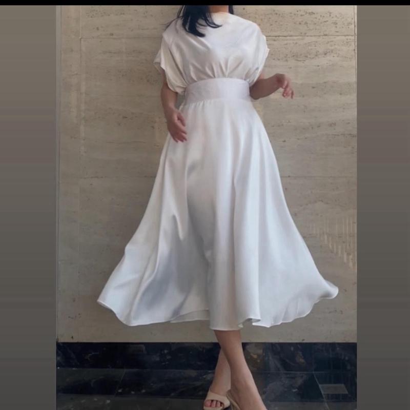 CALI ROK MIDI SATIN LEBAR HIGHWAIST Formal Wanita - Shop | Tokopedia