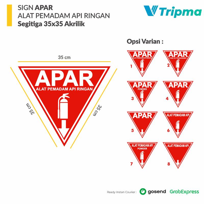 Rambu Rambu - Signage APAR - Segitiga Sama Sisi 35cm x 35cm - Shop ...