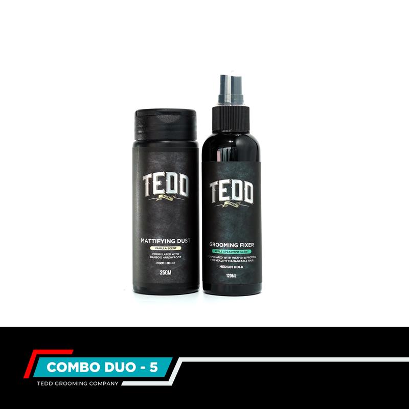 [DUO-5][GROOMING FIXER 120ml]+[MATTIFYING DUST 25g][EASY WASH] - TikTok ...