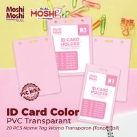 Jual 20 PCS ID Card Color PVC Holder B1 B2 B3 B4 Mika Warna Transparan ...