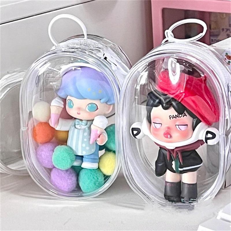 YANKUN Transparent Bubble Mart Blind Box Keychain for Doll Storage ...
