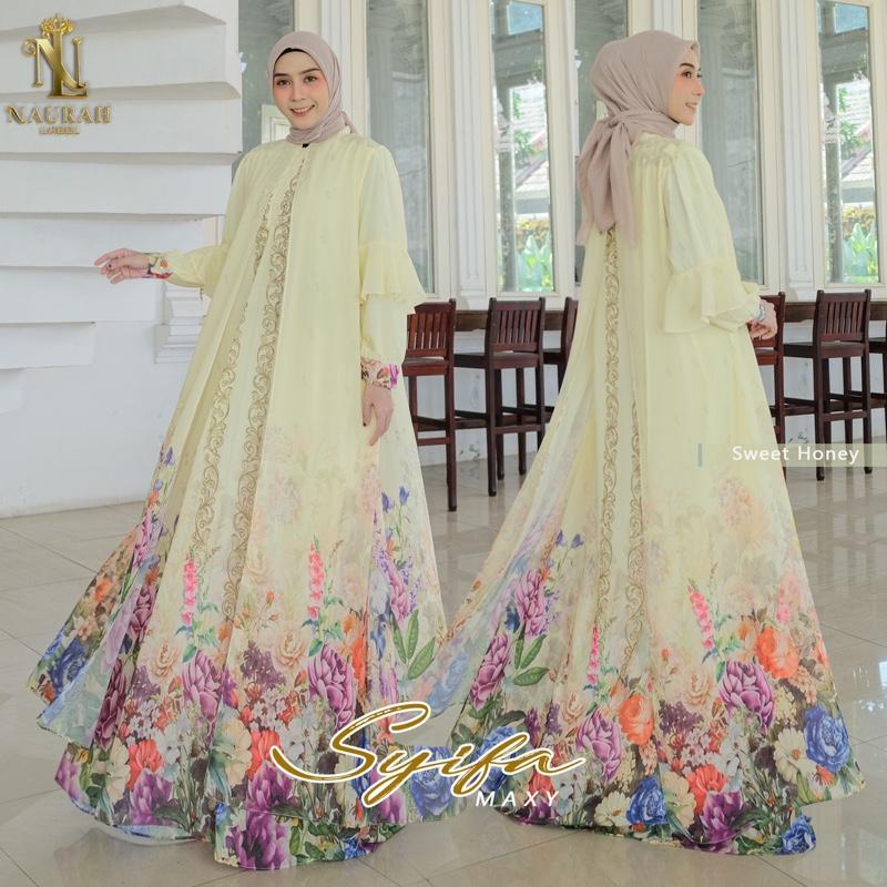 Syifa Style Dress Gamis Ceruty Premium Mix Outer layer Premium - Shop ...