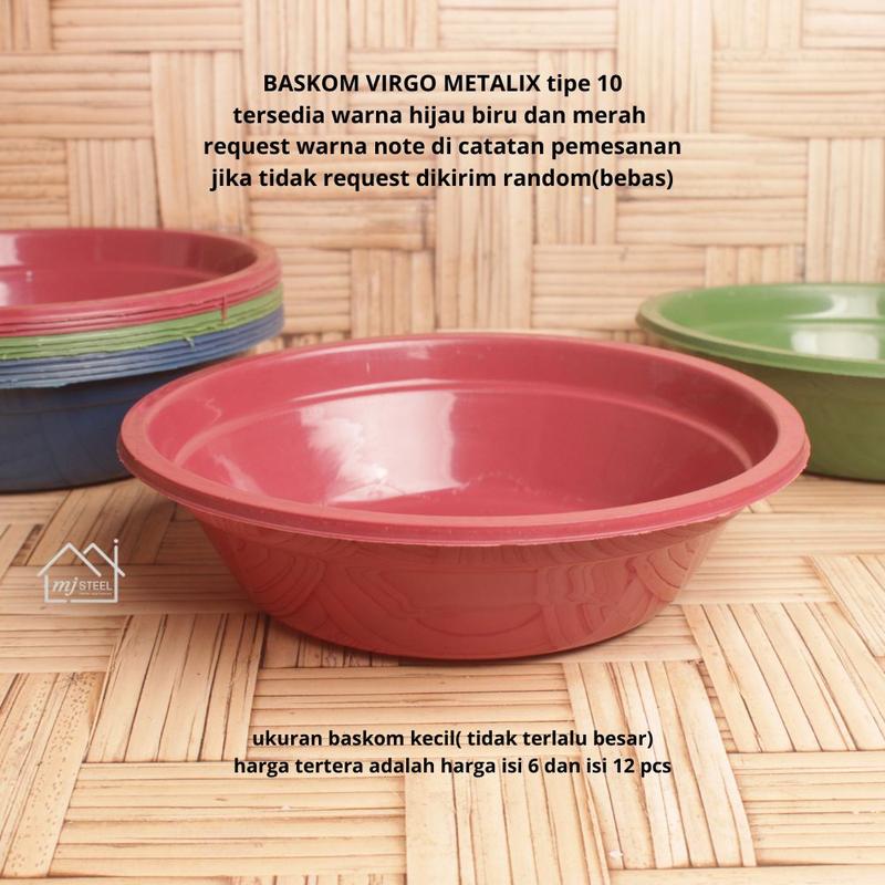 (ISI 12 PCS) BASKOM SERBAGUNA/BASKOM VIRGO 10 METALIX / BASKOM PLASTIK ...