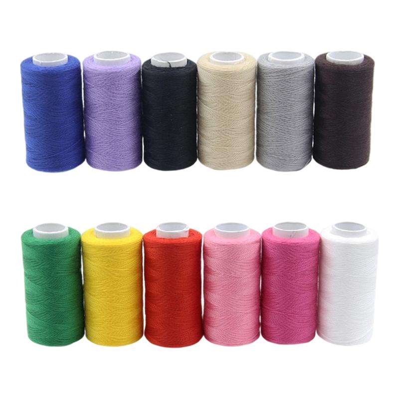 12Pcs Sewing Threads Kit 12 Colors Polyester 383 Yards Assorted ...