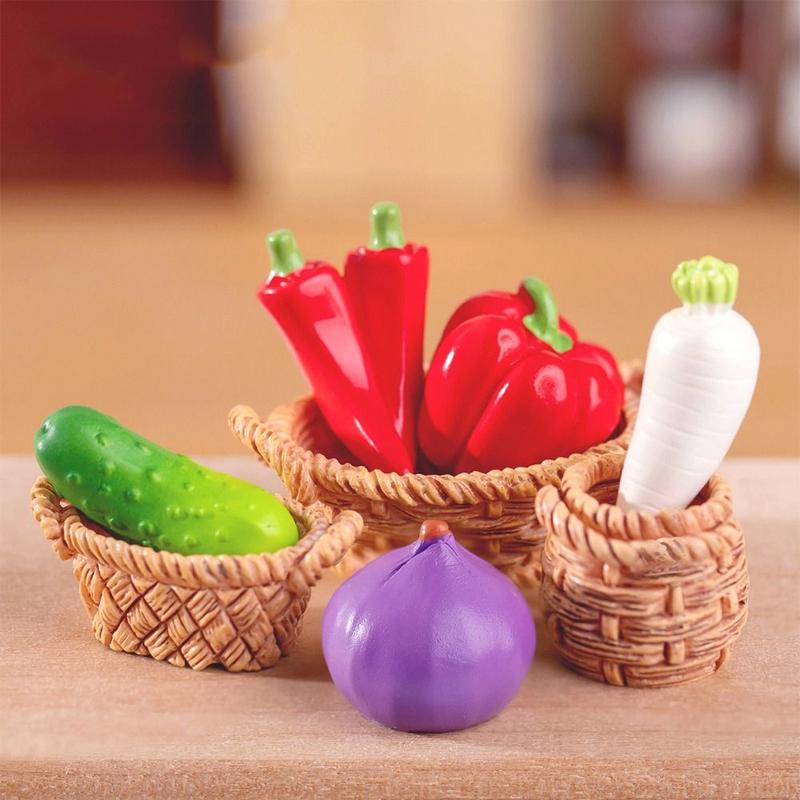 Festive Supplies Cute Vegetable Figurines Miniatures Resin Crafts ...