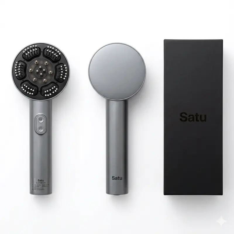SATU Lumi Care 5-in-1 Smart Red Light Scalp Massager: EMS Microcurrent ...