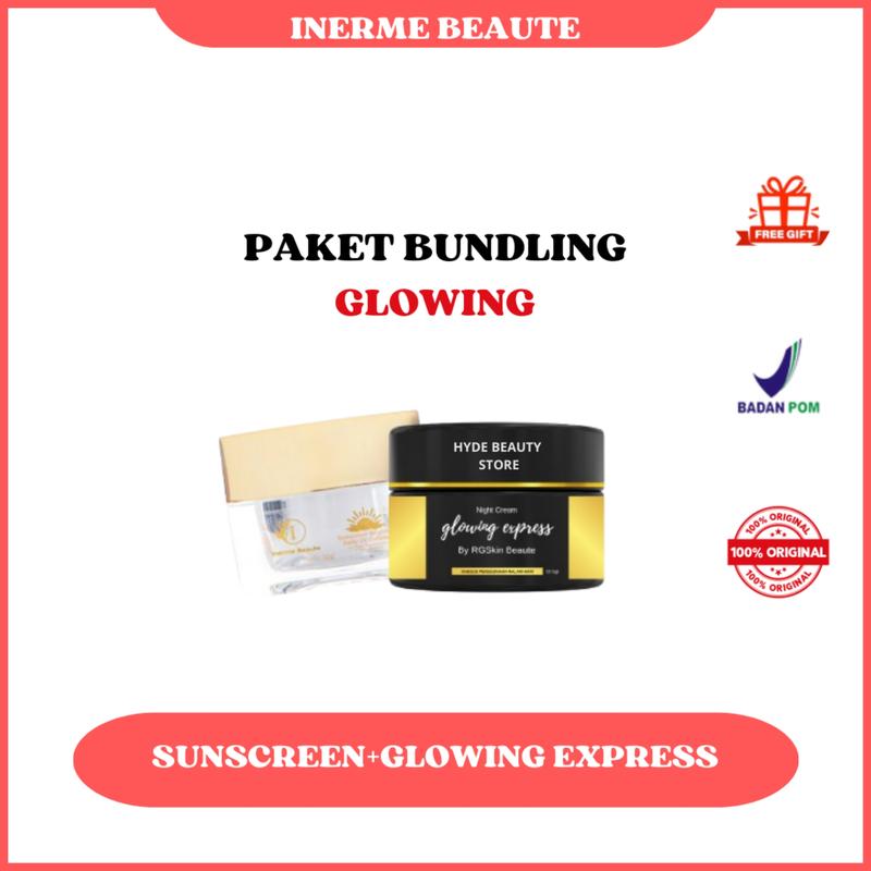 Inerme Beaute Paket Bundling Sunscreen Brightly with Booster Glowing ...