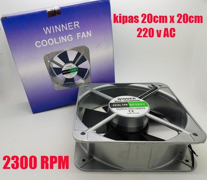 Jual Kipas Fan panel WINNER AC 220V 20x20 cm with Ball Bearing Laptop ...