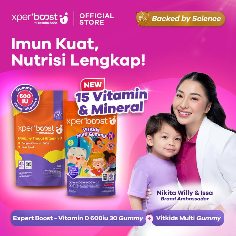 Expert Boost Bundle Gummy Vitamin D 600IU 30 pcs & VitKids Multi Gummy ...