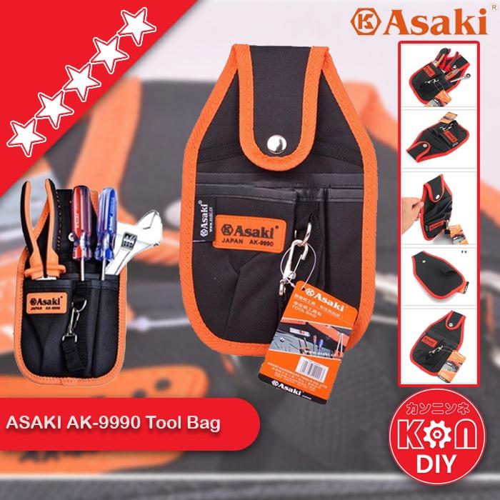ASAKI JAPAN AK-9990 WAIST TOOL BAG 6 COMPARTMENT TOOL BAG | ASAKI ...