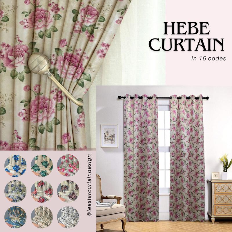 Hebe Curtain / Langsir Bunga English / Ready Made Curtain / Langsir ...