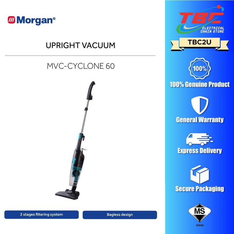 MORGAN 600W UPRIGHT VACUUM CLEANER | MVC-CYCLONE 60 - TikTok Shop Malaysia