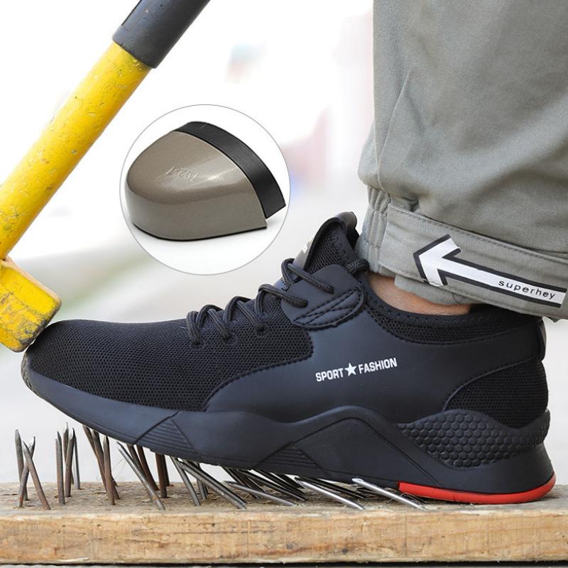 Profesional Kulit Asli Sepatu Safety Boots Pria Safety Ujung - Shop ...