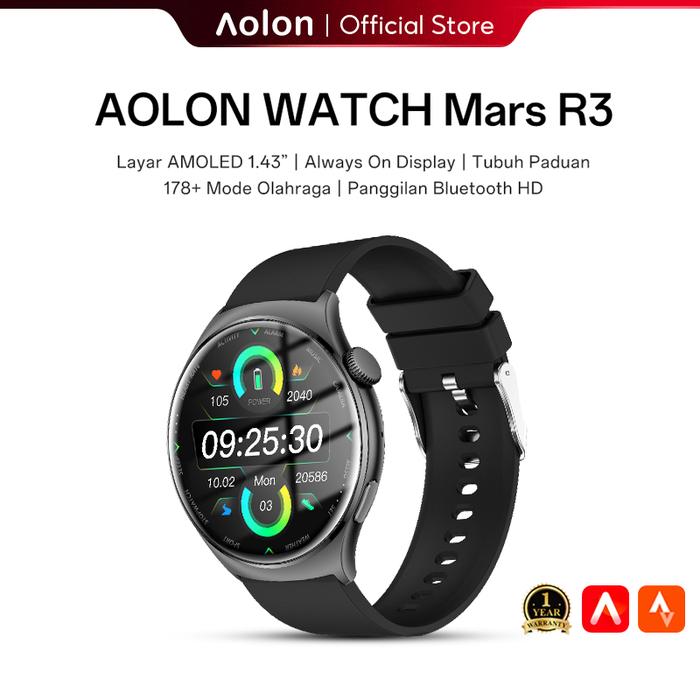Promo Aolon Mars R3 Jam Tangan Pria Running Pace | AMOLED Screen | AOD ...