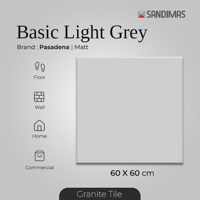 Jual PASADENA GRANITE TILE BY SANDIMAS BASIC LIGHT GREY 60x60 1dus isi ...