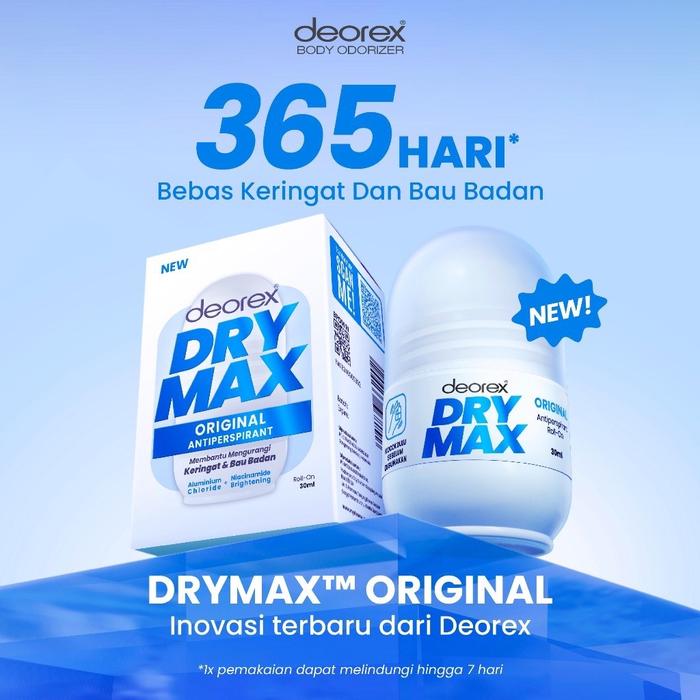 Jual Deorex DryMax ORIGINAL ANTIPERSPIRANT - Deodorant Roll On 30 ML ...