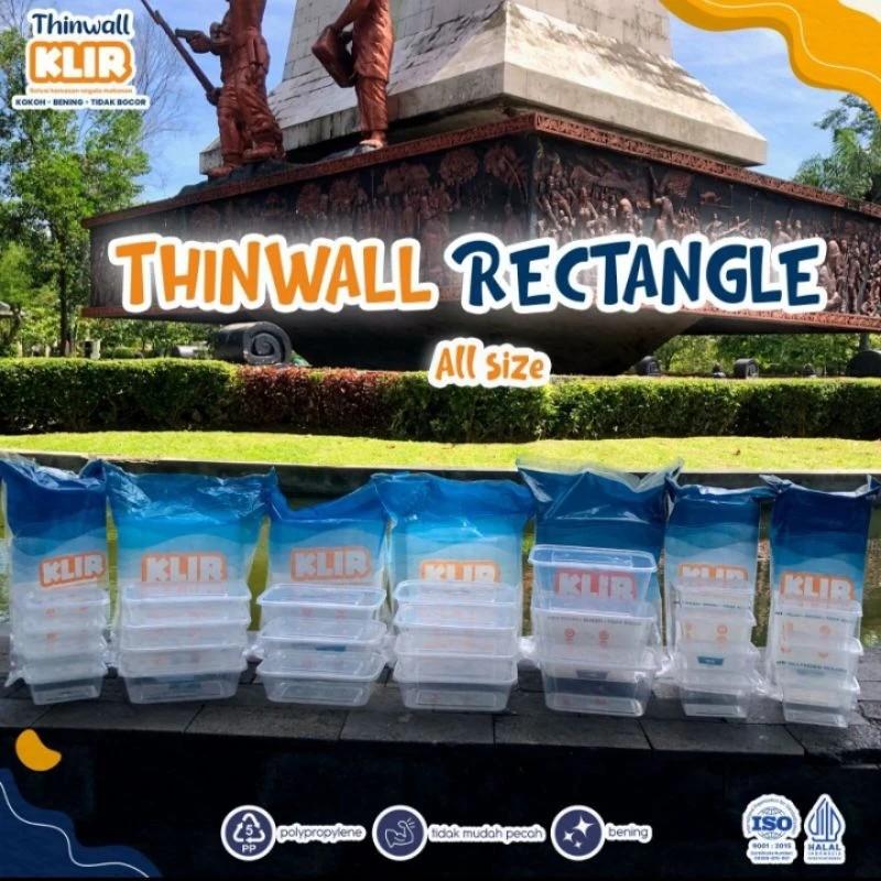 25pcs Thinwall Klir Rec 500ml 650ml 750ml 1000ml/Thinwall Kotak Klir ...