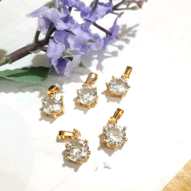 Liontin Permata Manik Mata Satu Warna Emas Aksesoris Perhiasan - Shop ...