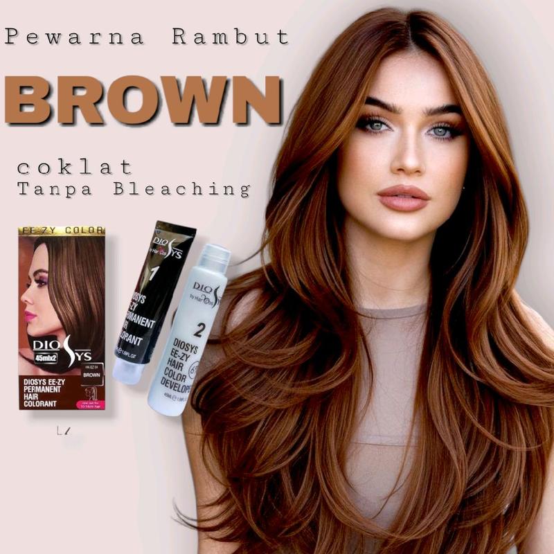 Pewarna rambut coklat Warna brown 45 Ml Pikok Rambut Warna Pirang ...