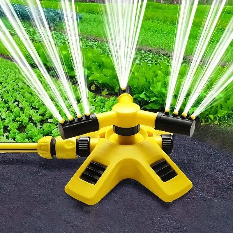360-degree automatic rotating three-prong sprinkler irrigation - TikTok ...