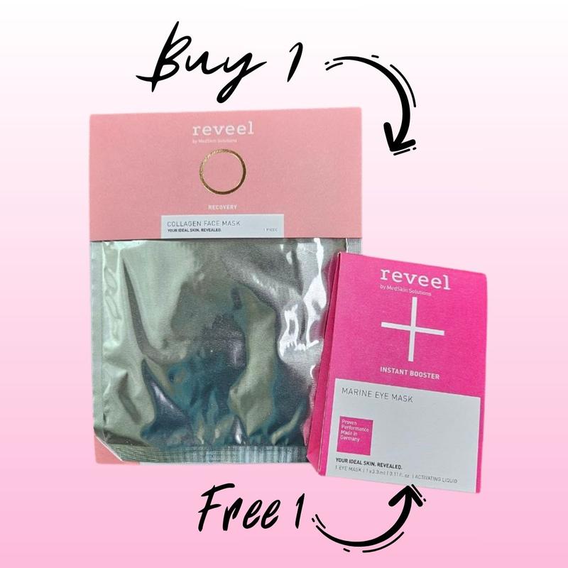 Reveel Collagen Face Mask + FREE pair of Marine Eye Mask - TikTok Shop ...
